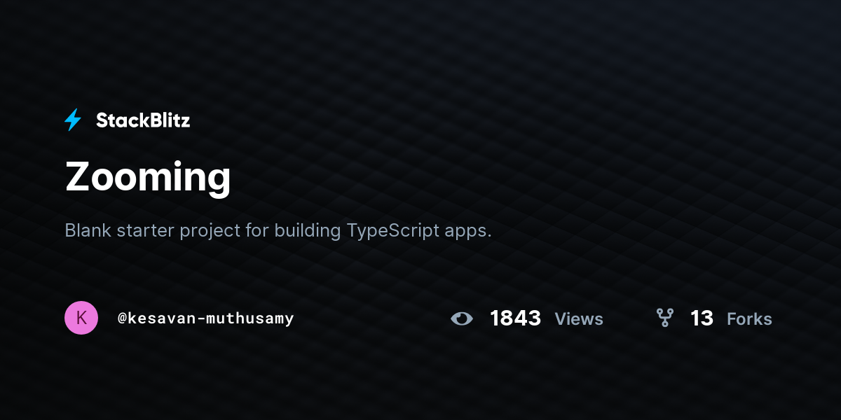 Zooming - StackBlitz