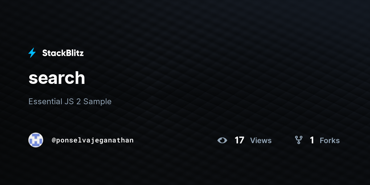 search - StackBlitz