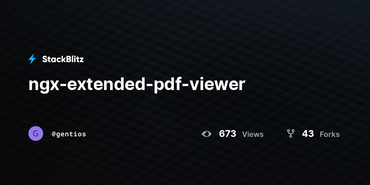 Ngx extended pdf viewer StackBlitz