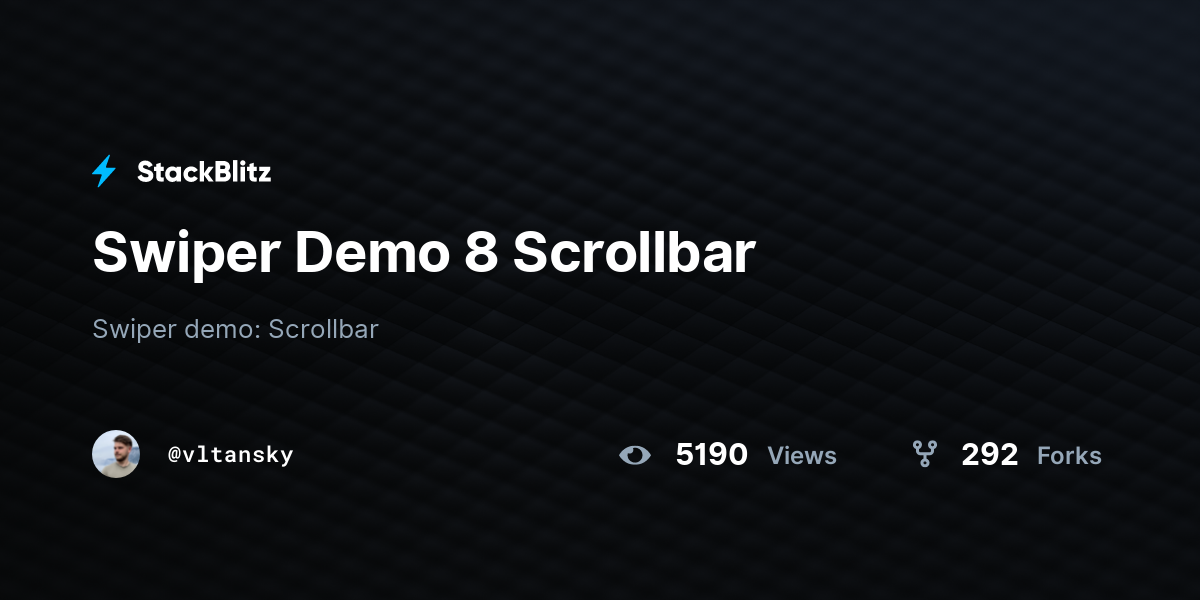 Swiper Demo 8 Scrollbar - StackBlitz Swiper Demo 8 Scrollbar - StackBlitz